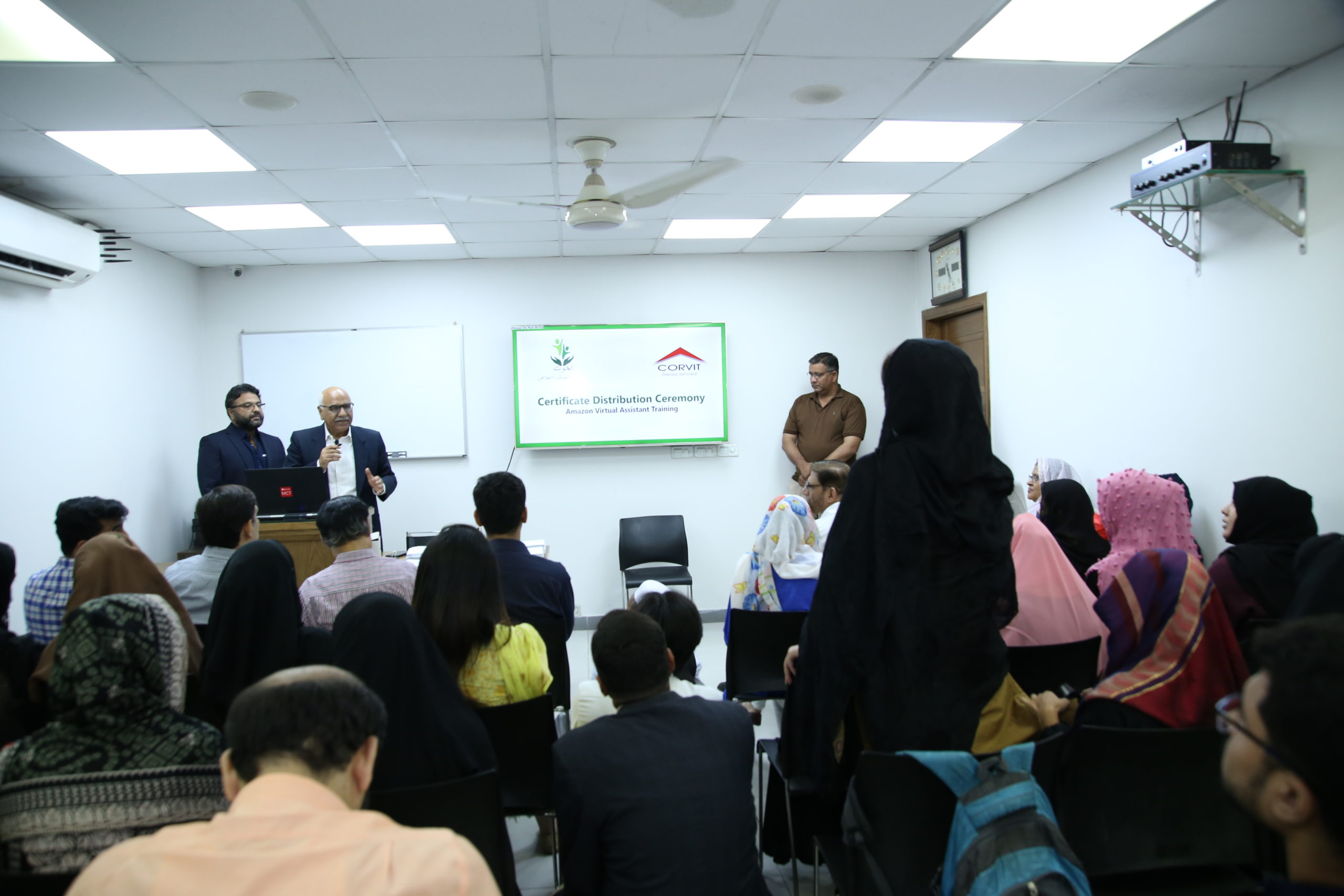 HAROON MALIK (CEO CORVIT) WITH DR. AMJAD SAQUIB (AKHUWAT) AT CORVIT ...