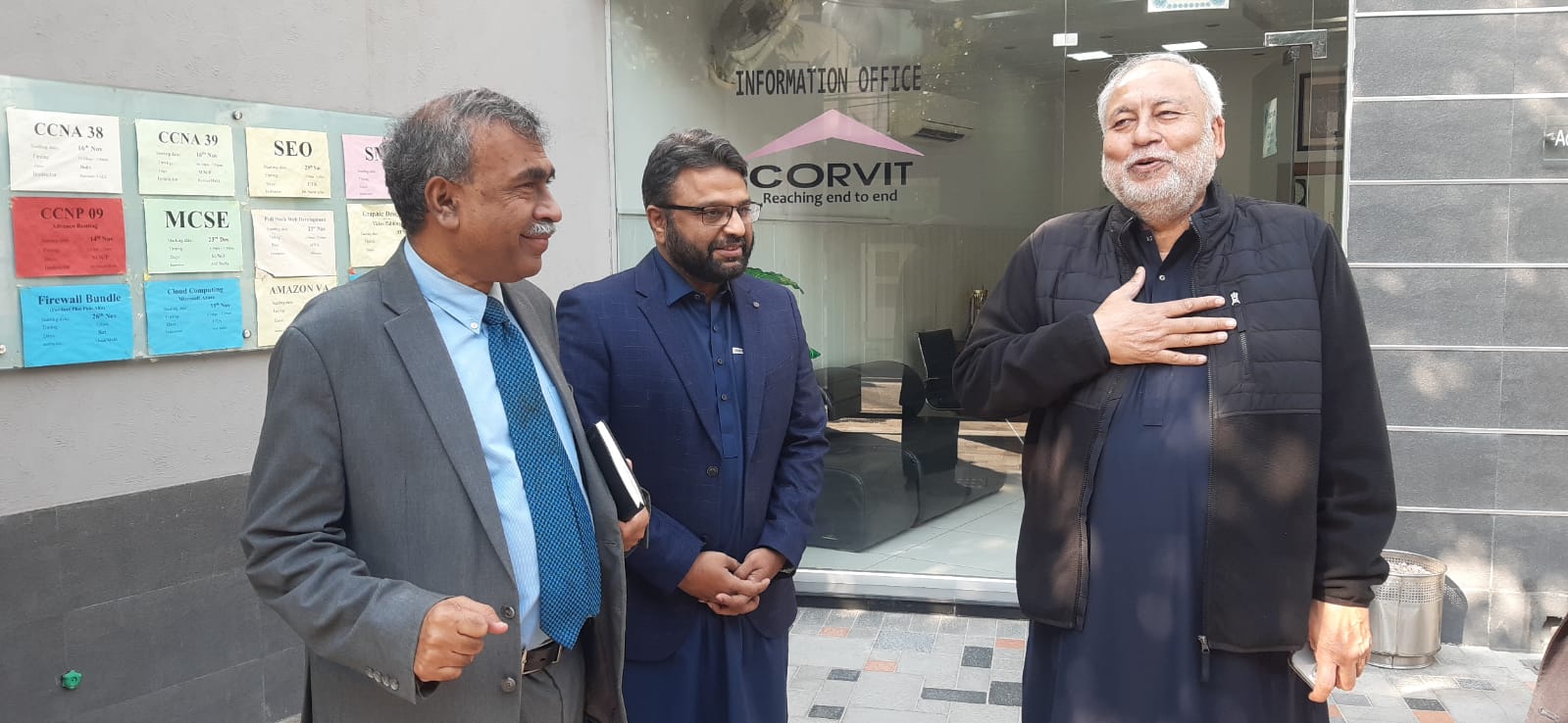 HAROON MALIK (CEO CORVIT) WITH DR. ALI SAJID (TI) AND ENG. JAVED ...